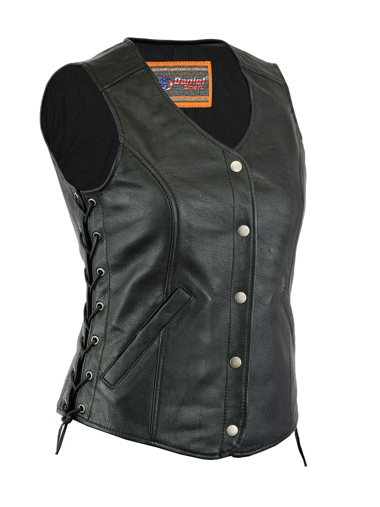 Elevas Women's leather motorcycle vest – Renegade Classics
