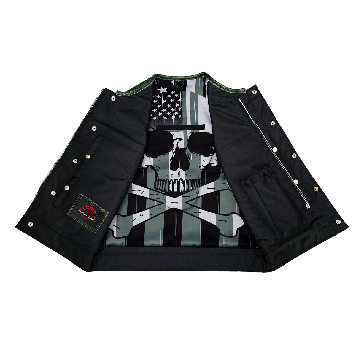 Venom Bite Men’s Leather Vest | Bold & Textured Look – Renegade Classics