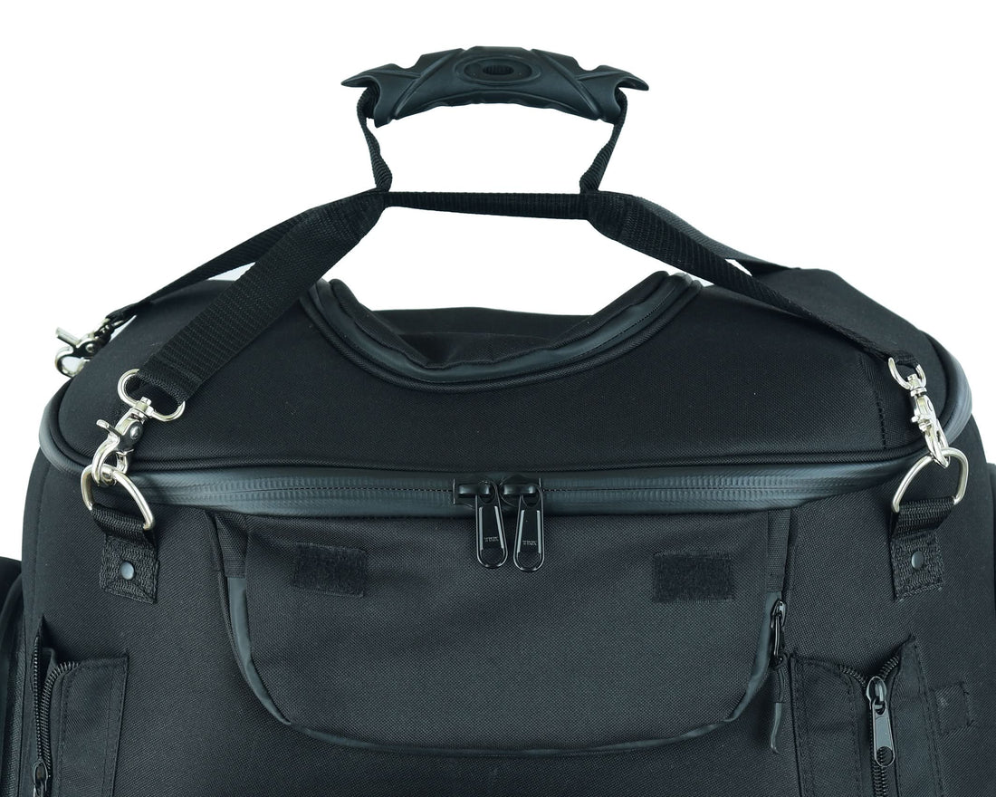 DS Daniel Smart Black Heavy Duty Textile Motorcycle Pet Carrier Si ...