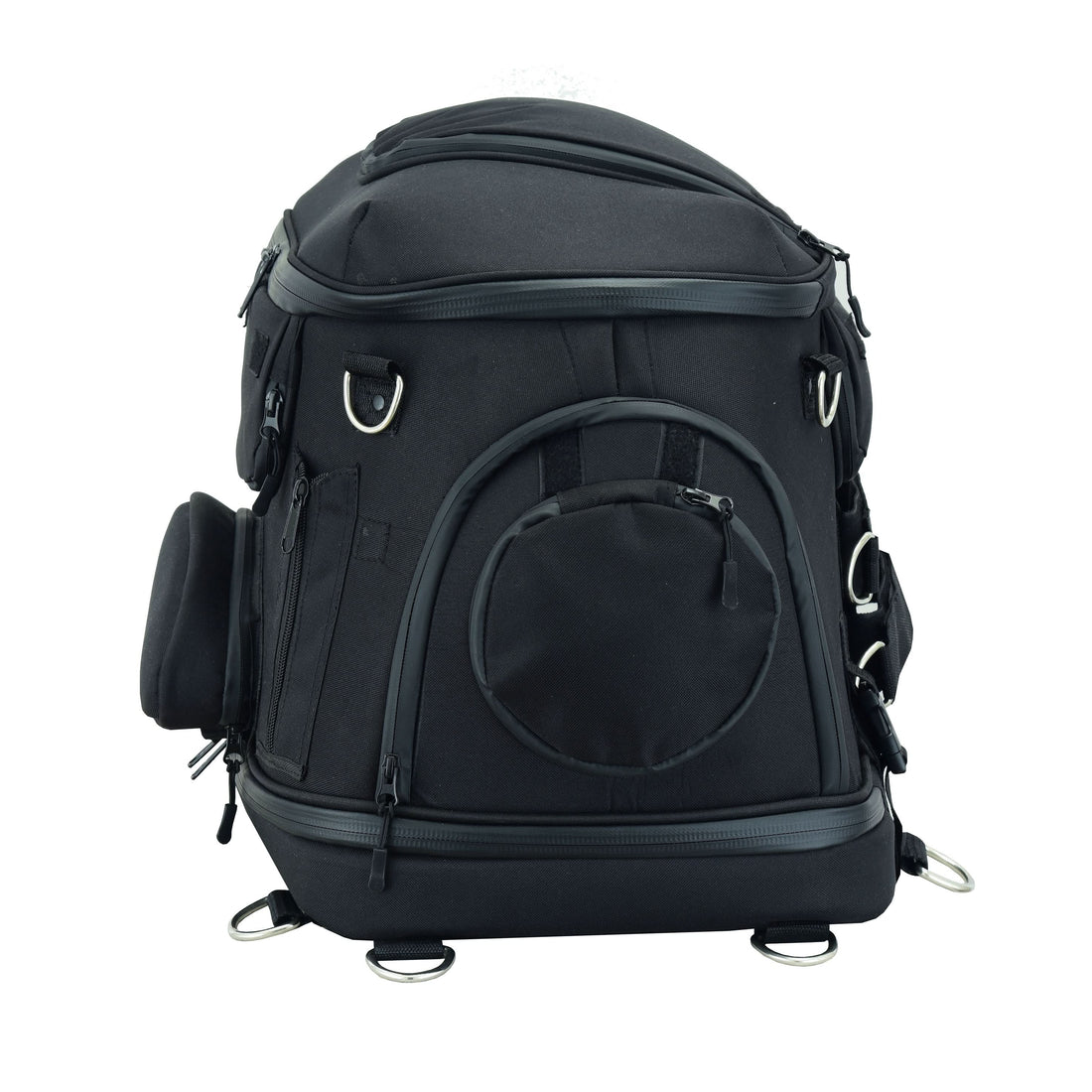DS Daniel Smart Black Heavy Duty Textile Motorcycle Pet Carrier Si ...
