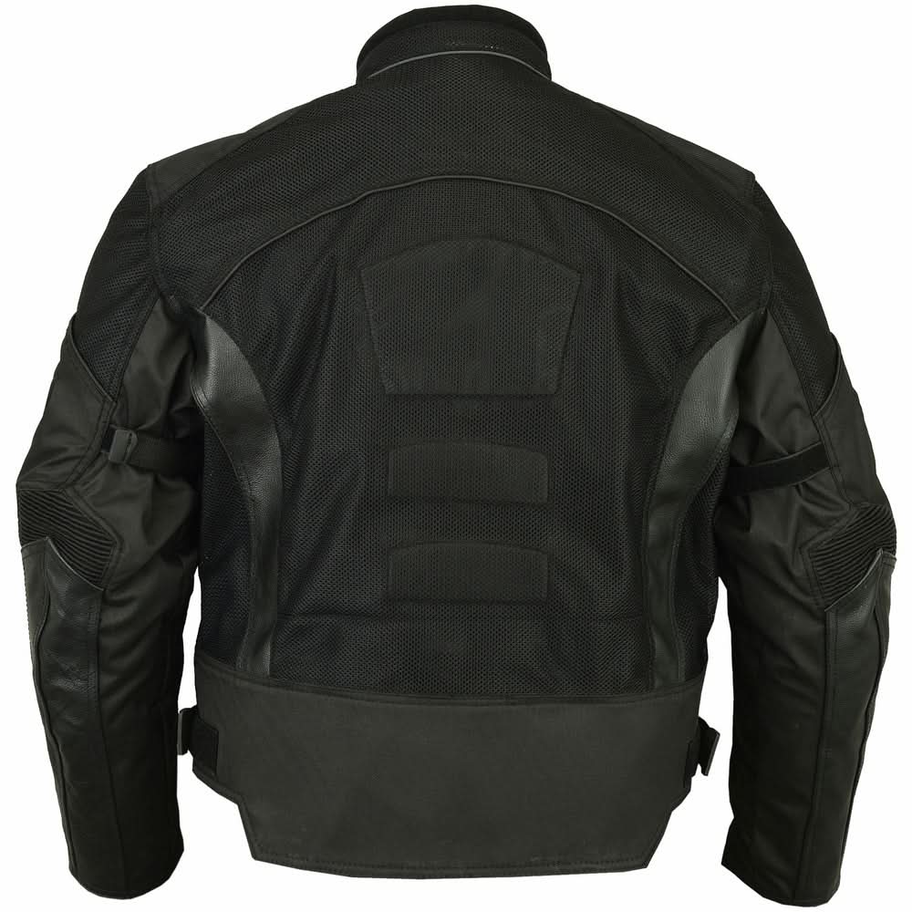 Flow Skin Mens Leather & Mesh Motorcycle Jacket – Renegade Classics